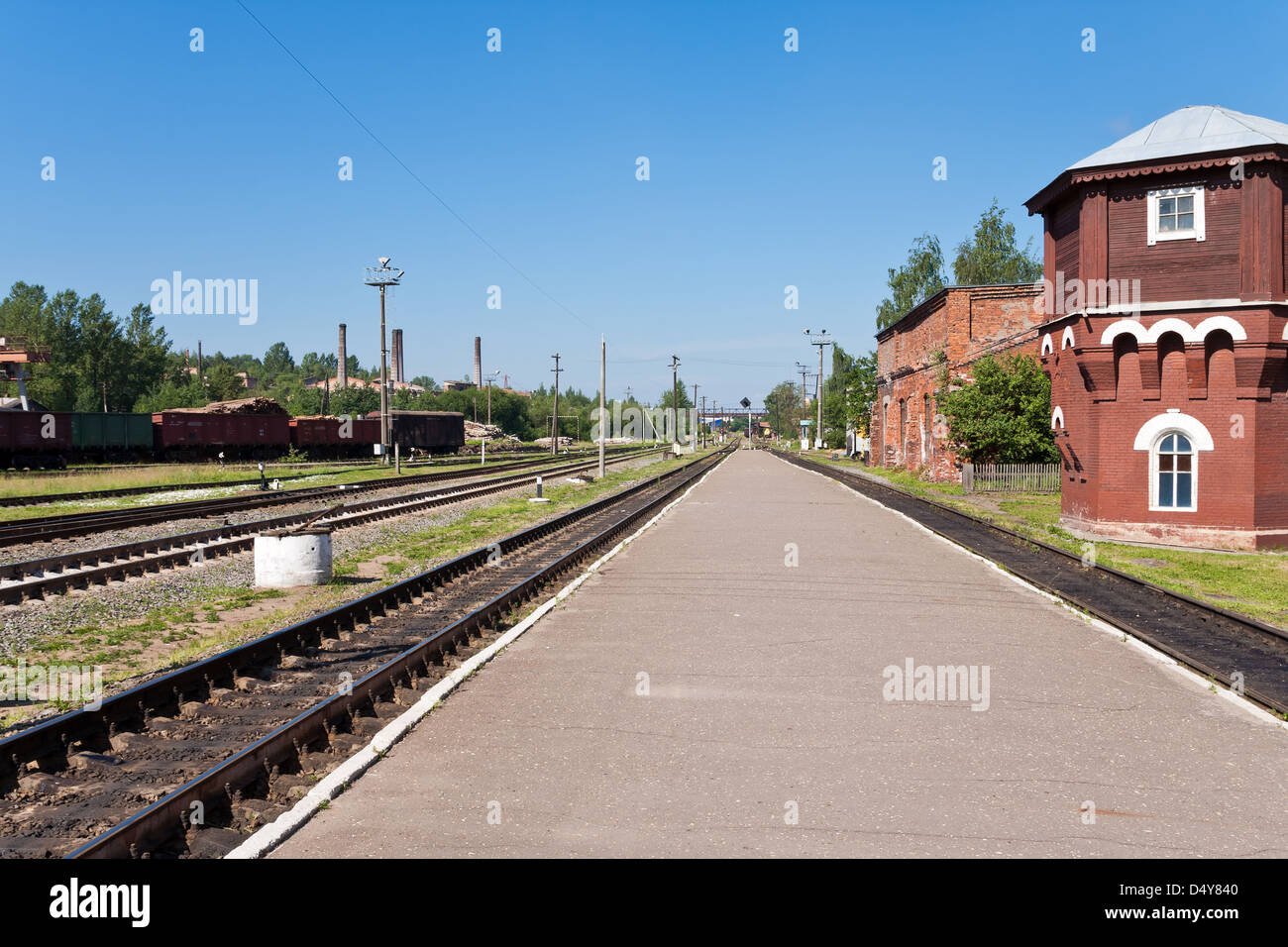 Old railway station in Borovichi, Russia Stock Photo - Alamy