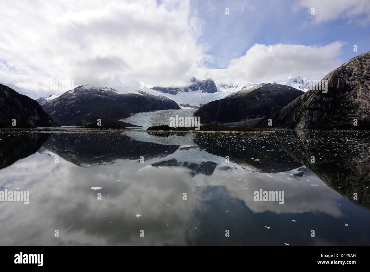 The Pia Glacier flows into Garibaldi Fjord off the Strait of Magellan ...