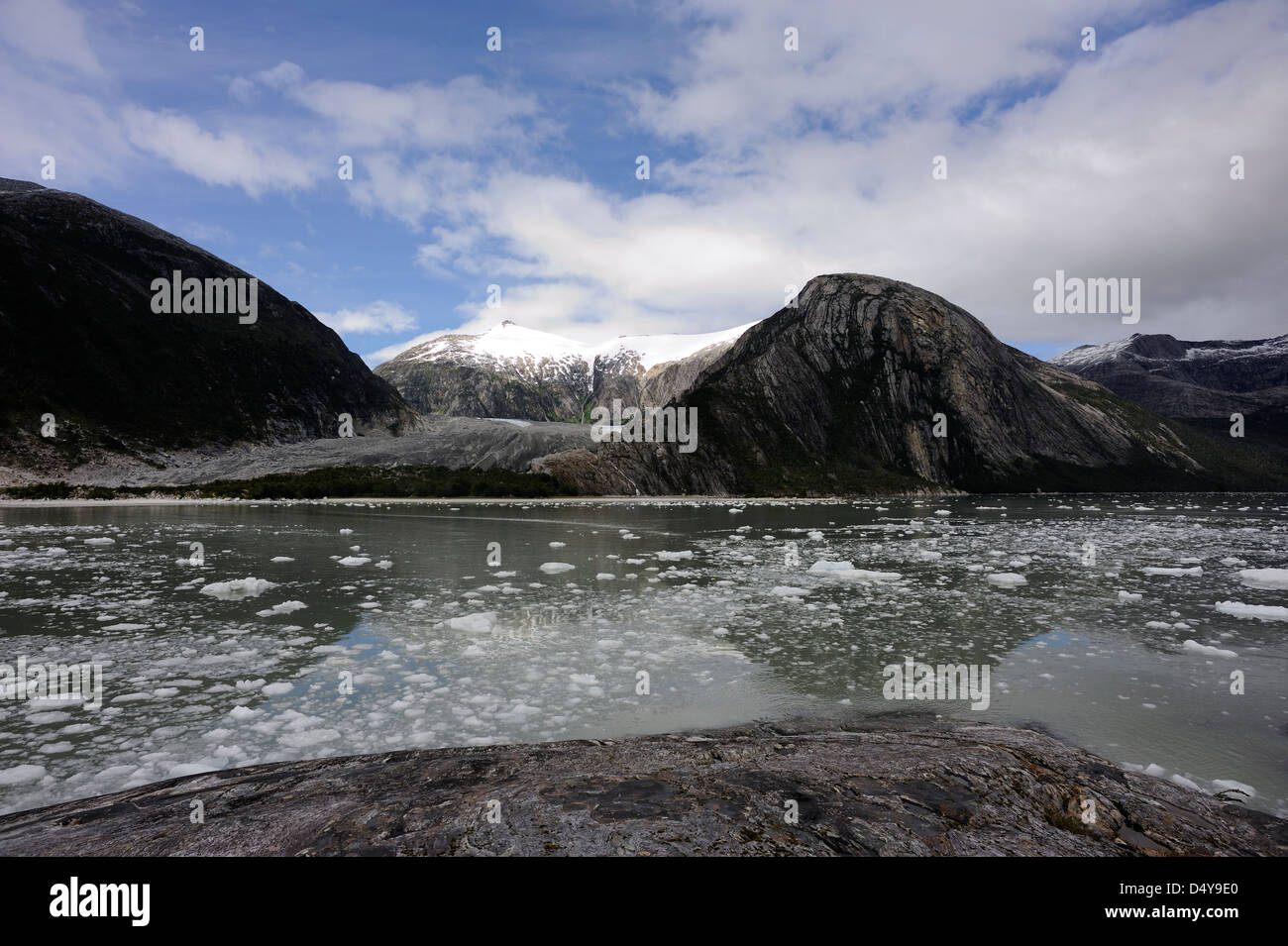 Dirty ice at the bottom of the lesser eastern branch of Pia Glacier in ...