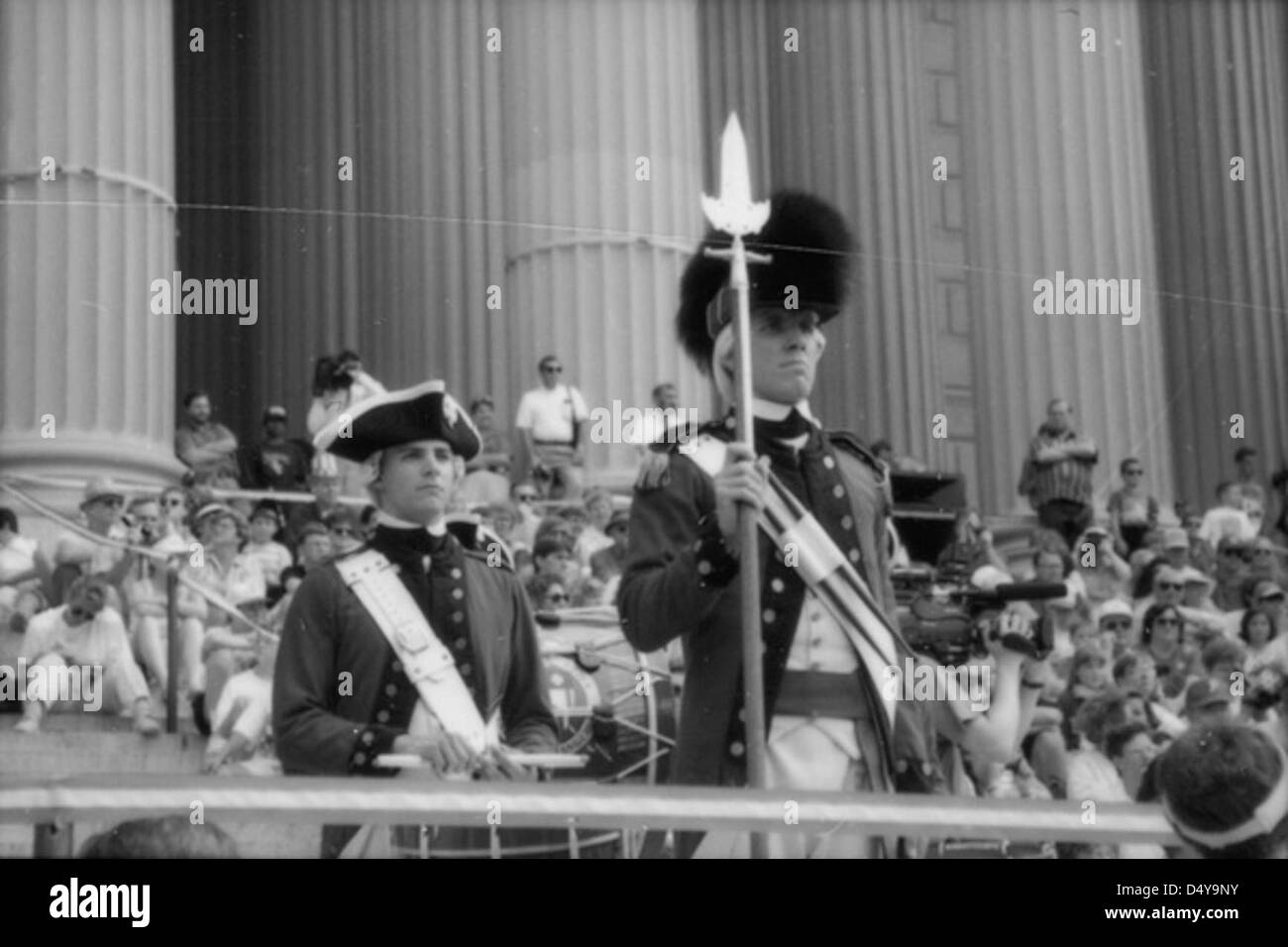 A photograph from July 4, 1992, showing the Fife and Drum Corps ...