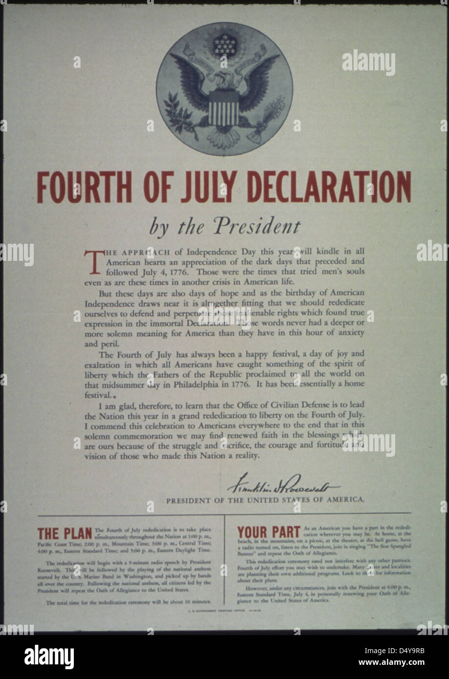 On the Fourth of July, Franklin D. Roosevelt declared the significance ...