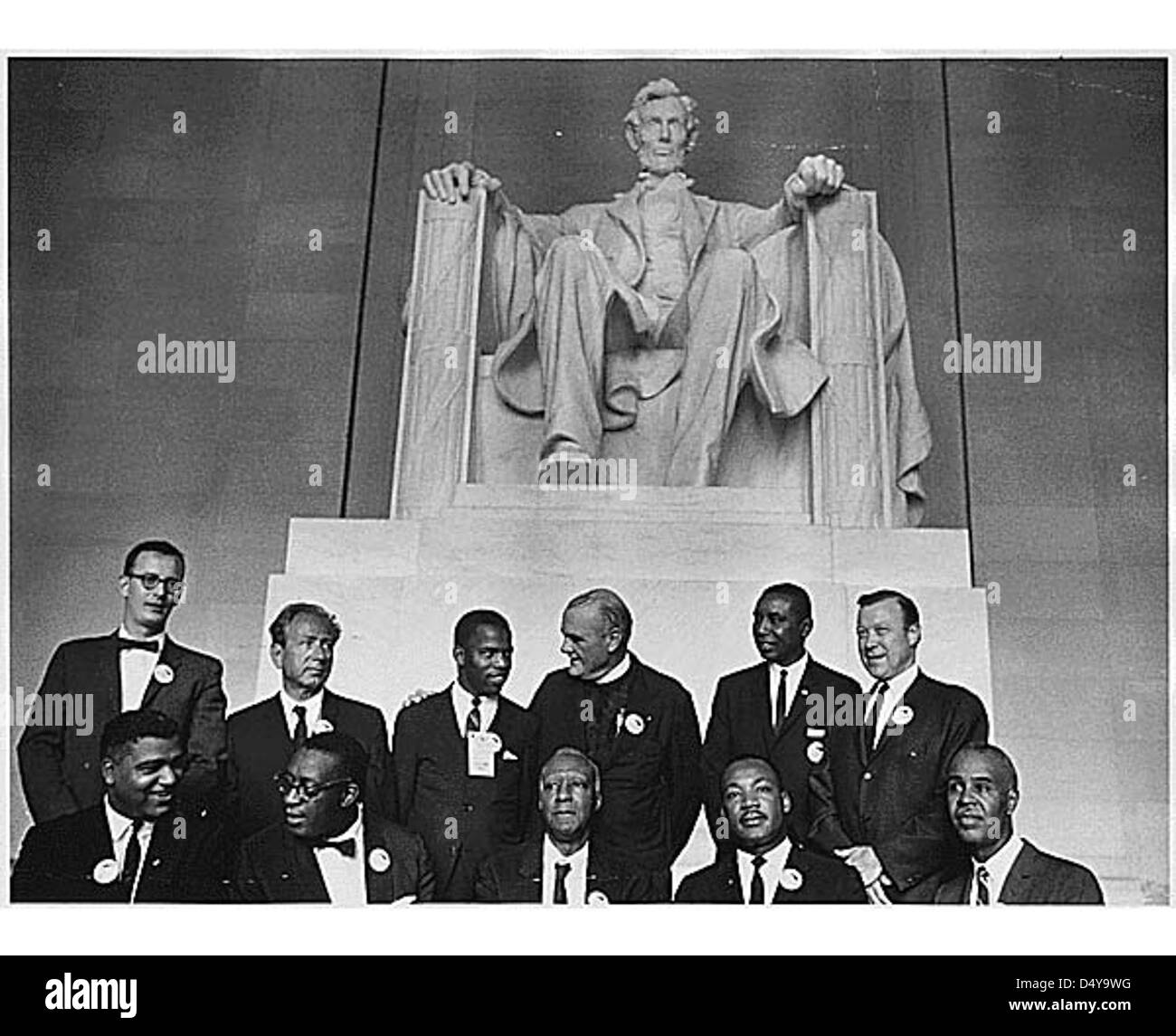Photograph of Civil Rights leaders posing in front of the Abraham ...