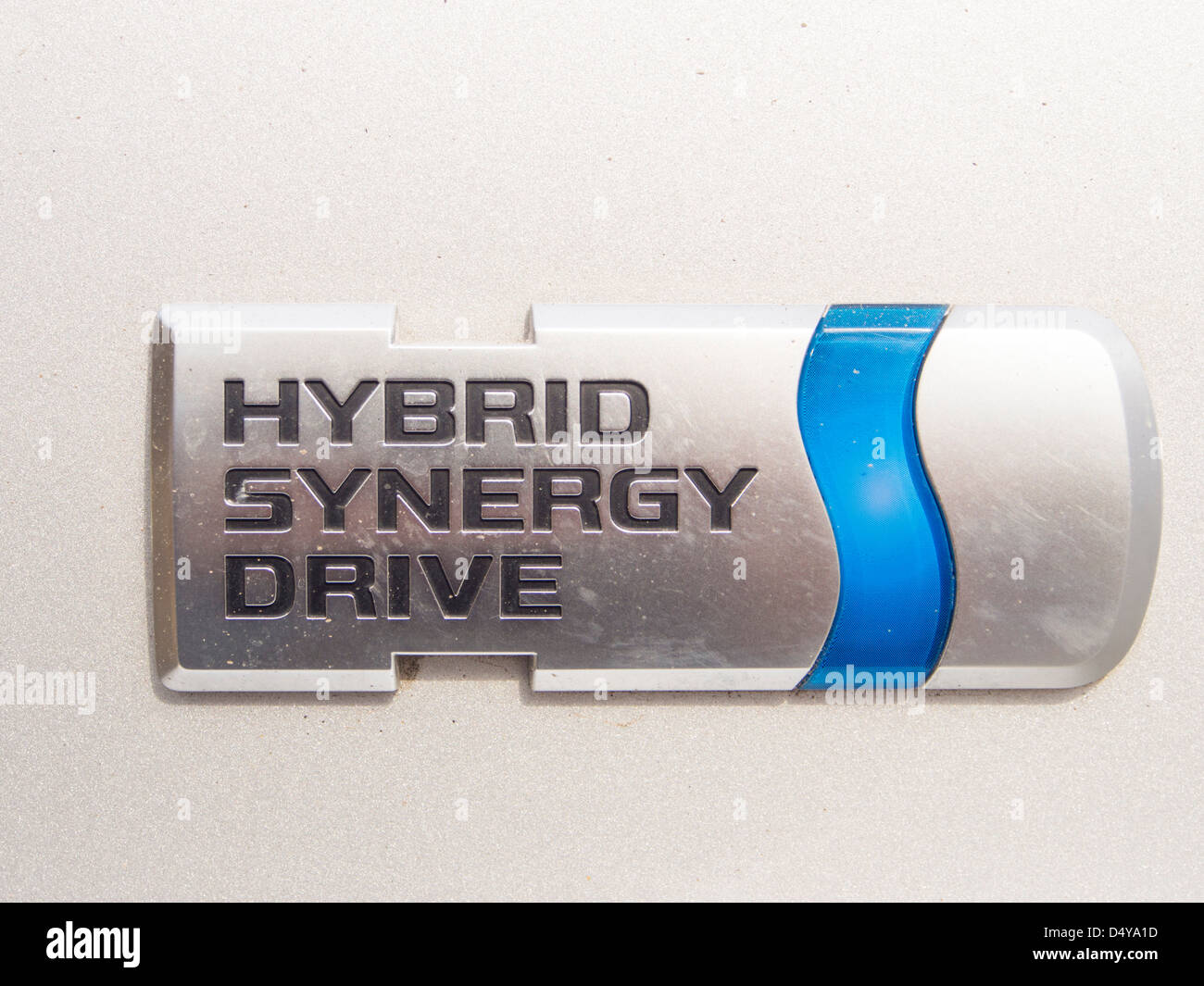 A Toyota Aura a hybrid synergy drive car Stock Photo - Alamy