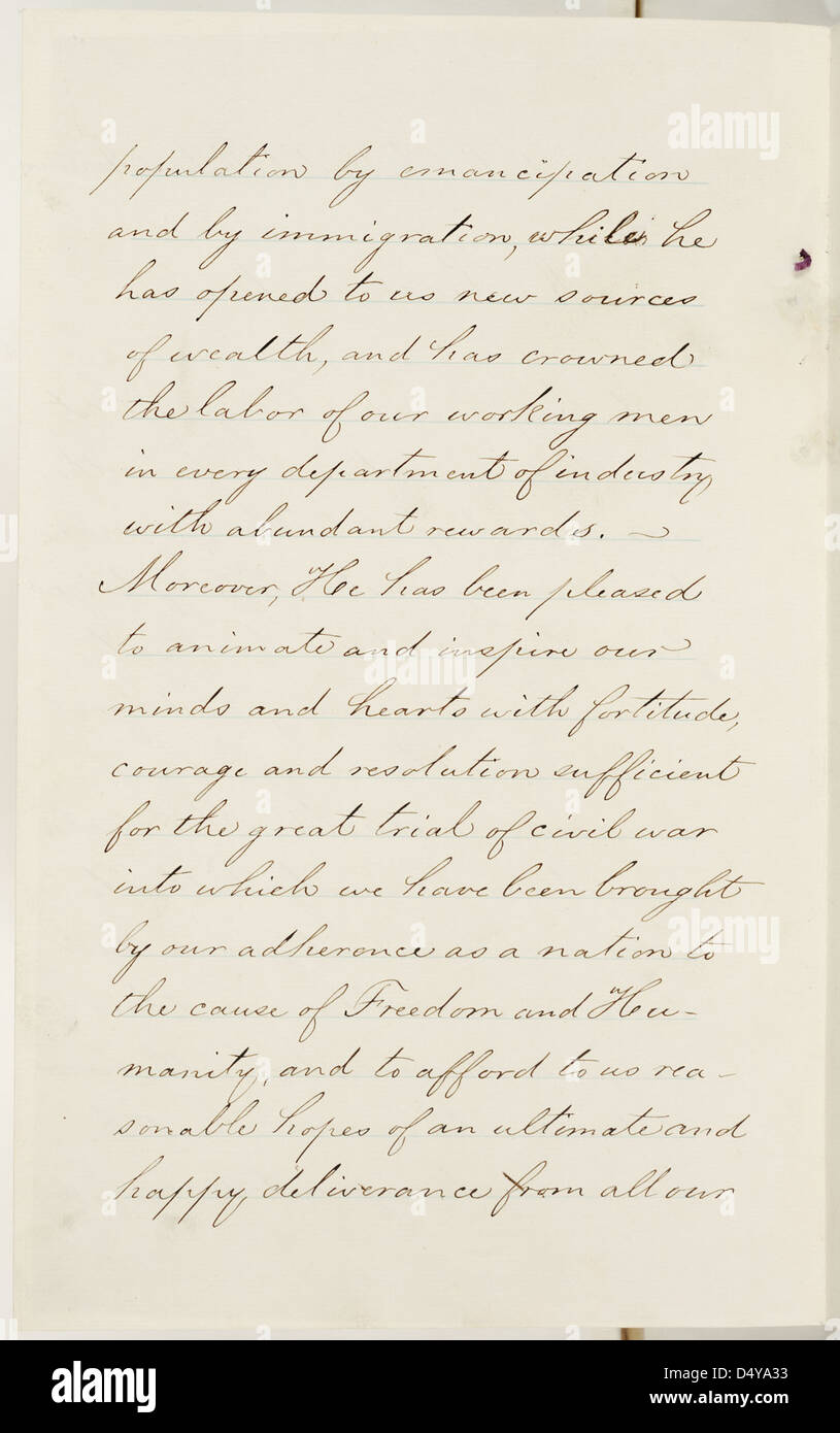President Lincoln’s Thanksgiving Day Proclamation of 1864 is shown here ...