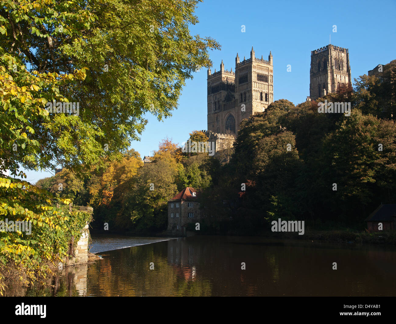Durham Cathedral next to the river Wear County Durham England UK Stock ...