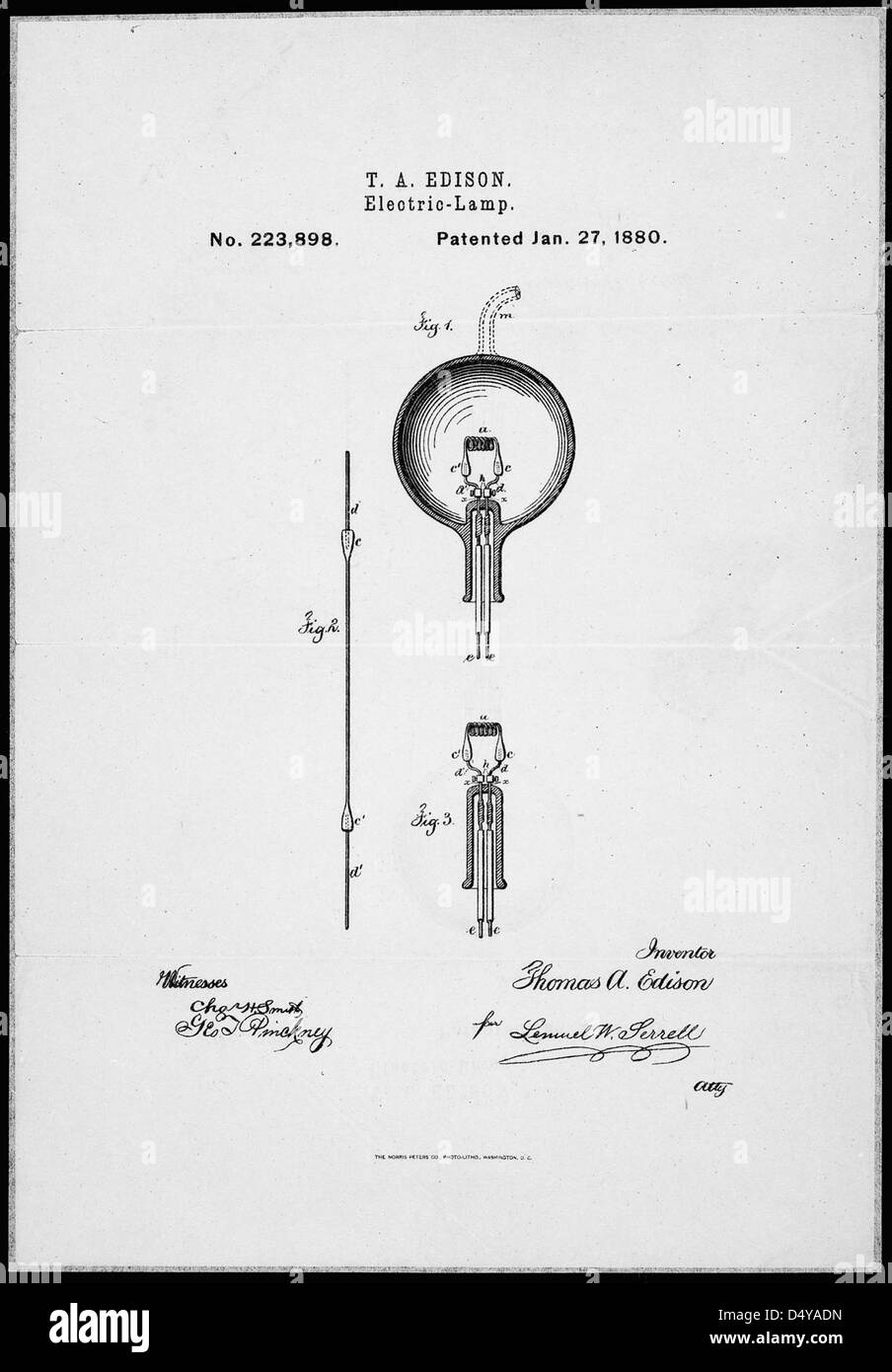 Thomas edison light bulb hi-res stock photography and images - Alamy