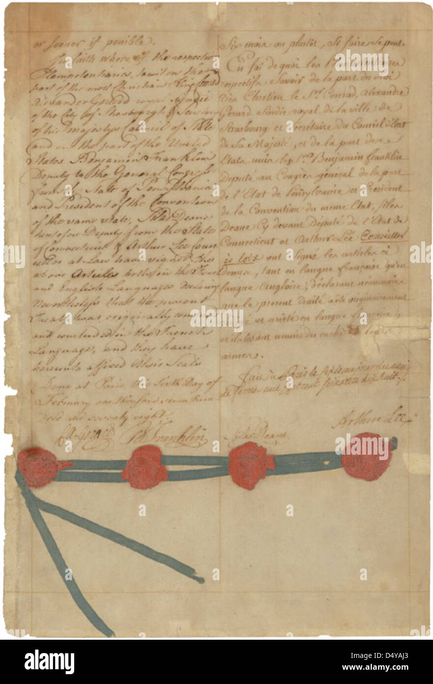 1778 france treaty hi-res stock photography and images - Alamy