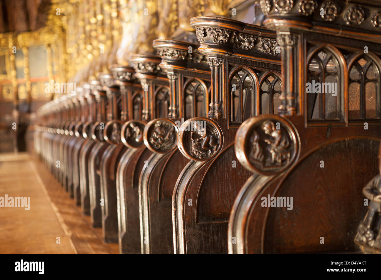 Choir stalls barcelona cathedral church hi-res stock photography and ...