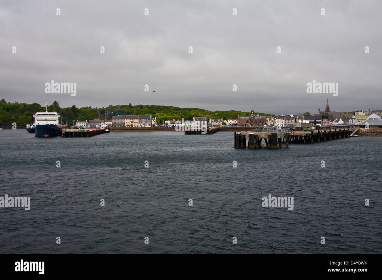 The harbour, wharfs and docks of Stornoway on the Isle of Lewis, Outer ...