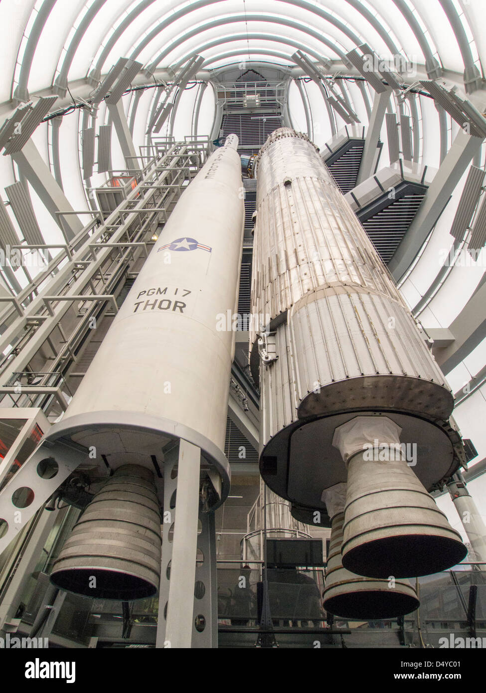 A Blue Streak and Thor Able rockets in the National space Centre in ...