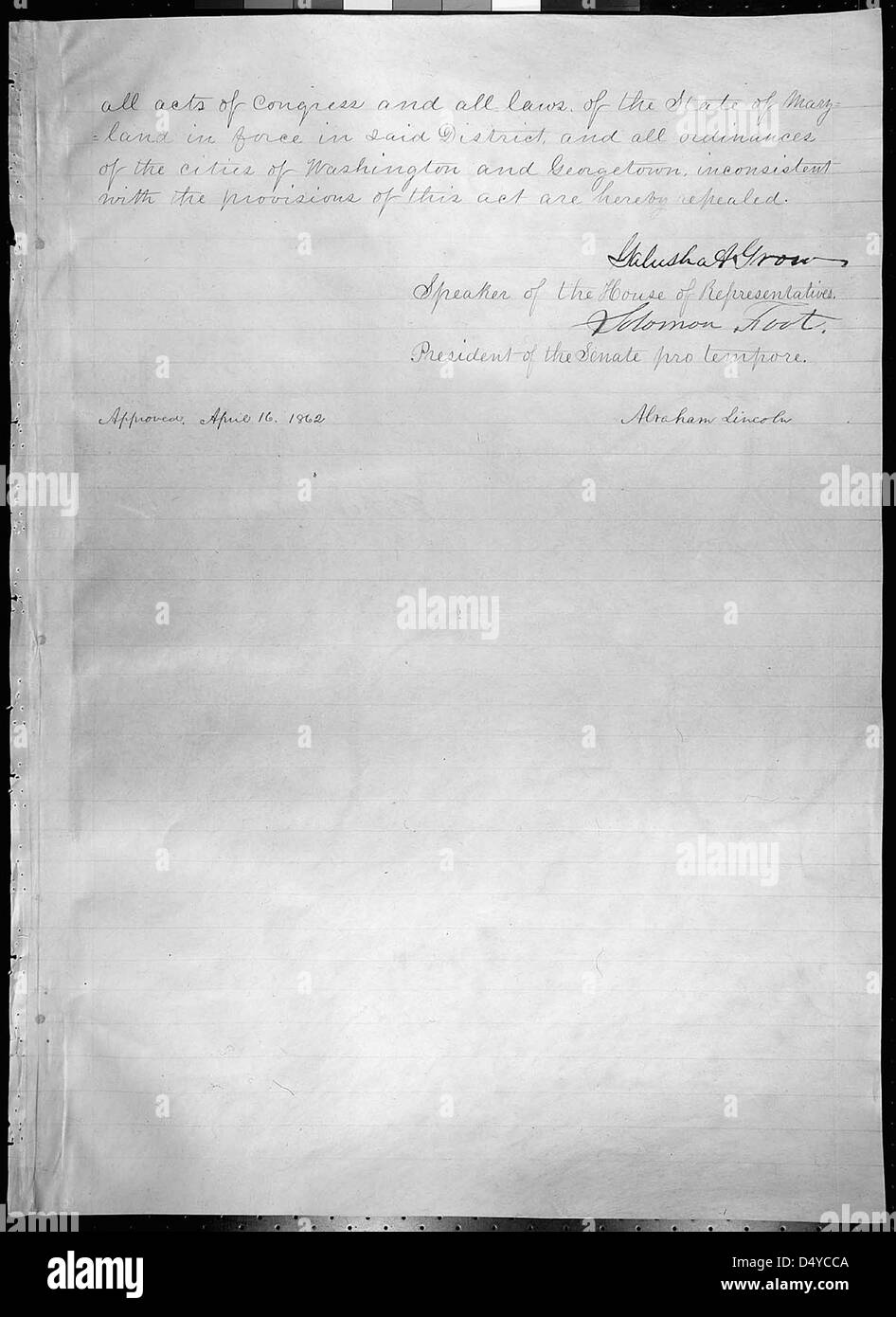 Slavery abolition act document hi-res stock photography and images - Alamy