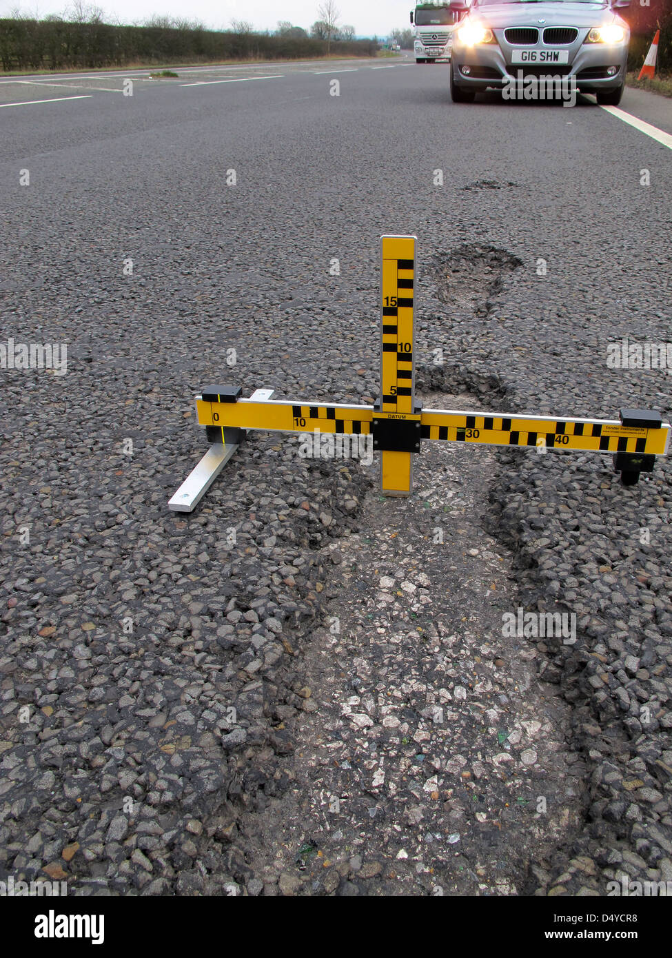 Potholes, mechanical failures, defect measure instrument, survey ...