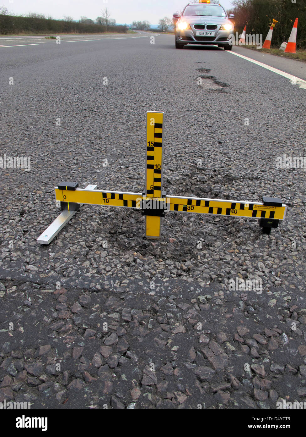 Potholes, mechanical failures, defect measure instrument, survey ...