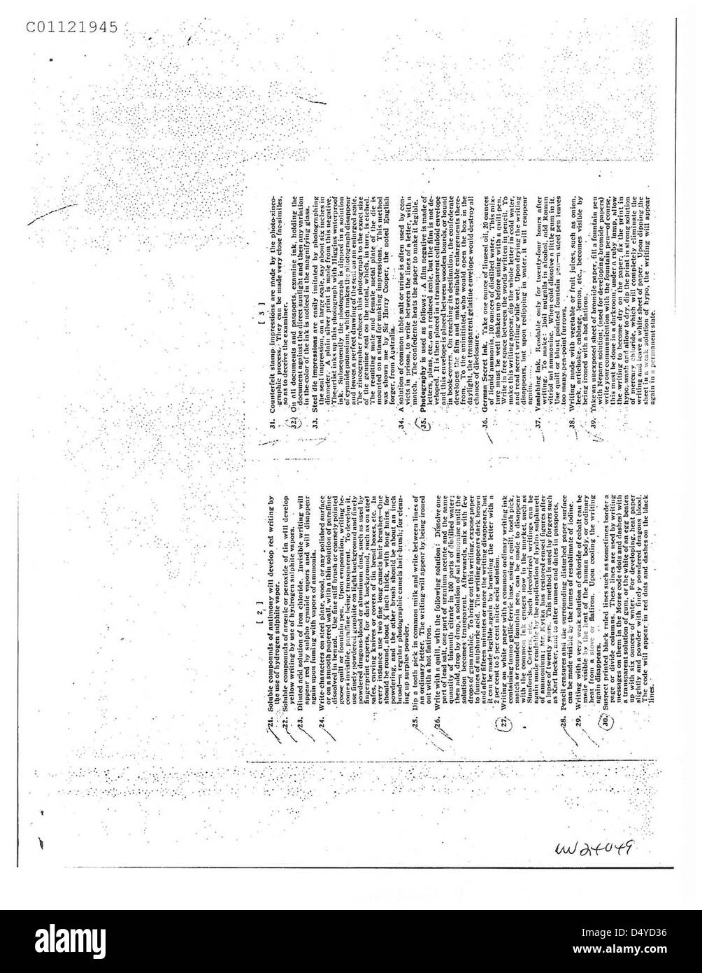 Invisible ink spy hi-res stock photography and images - Alamy