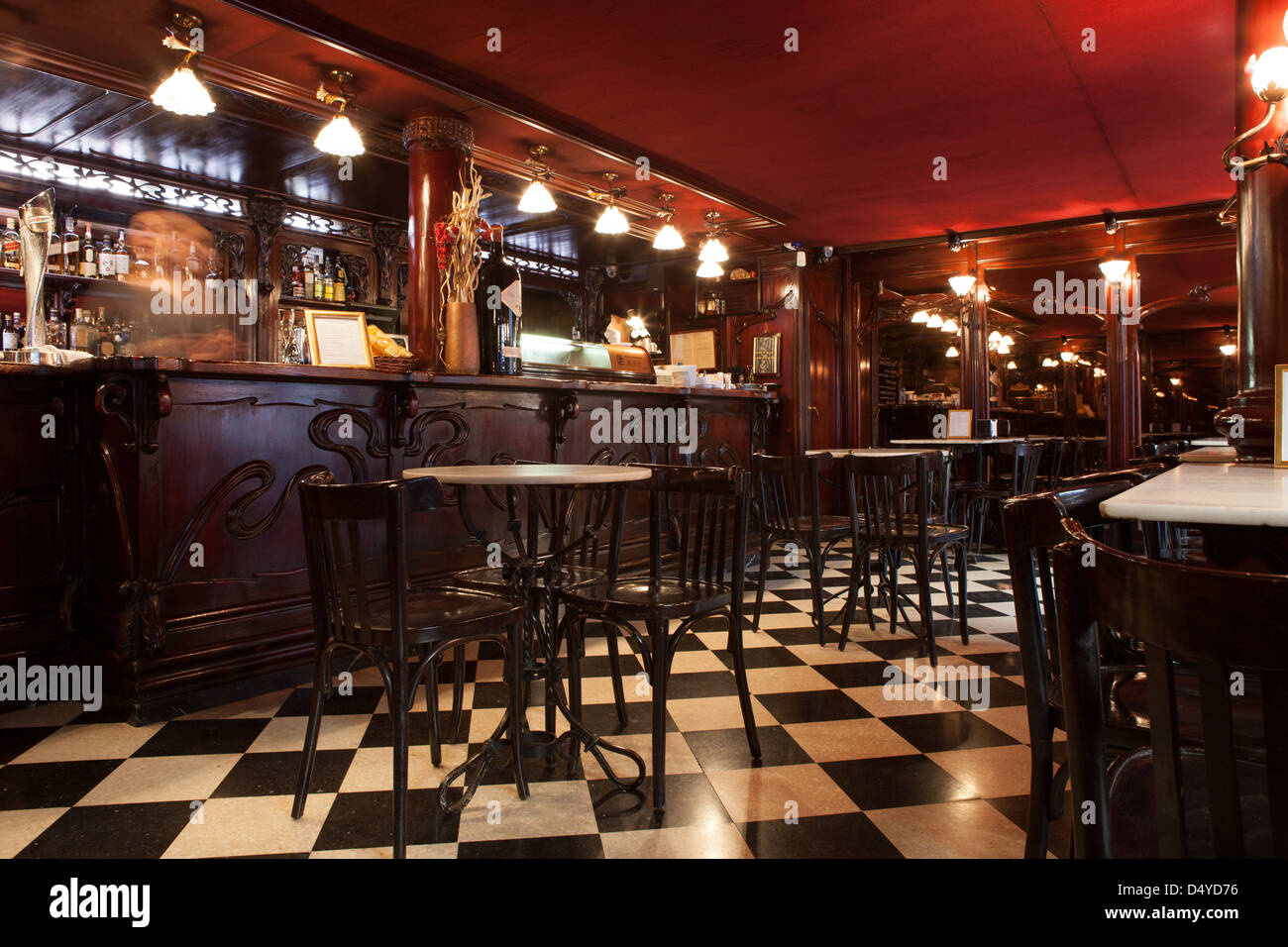 A deserted bar in Barcelona city off Plaça del Rei, Barcelona, Spain ...
