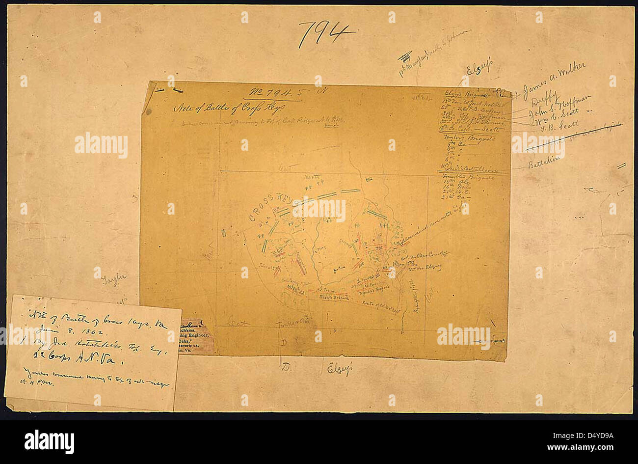 [Rough sketch of the battlefield of Cross Keys, Va., June 8, 1862 ...