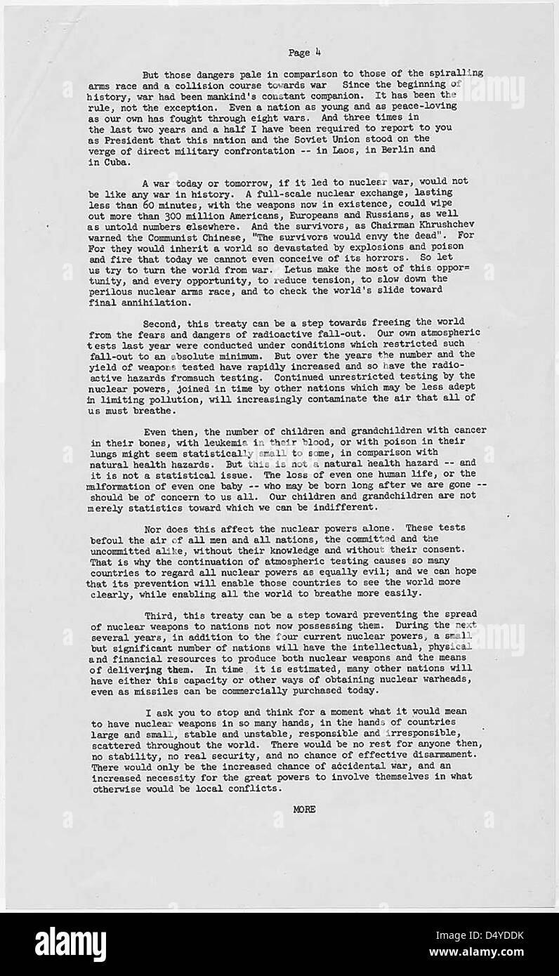 The Nuclear Test Ban Treaty, signed on July 26, 1963, aimed at limiting ...