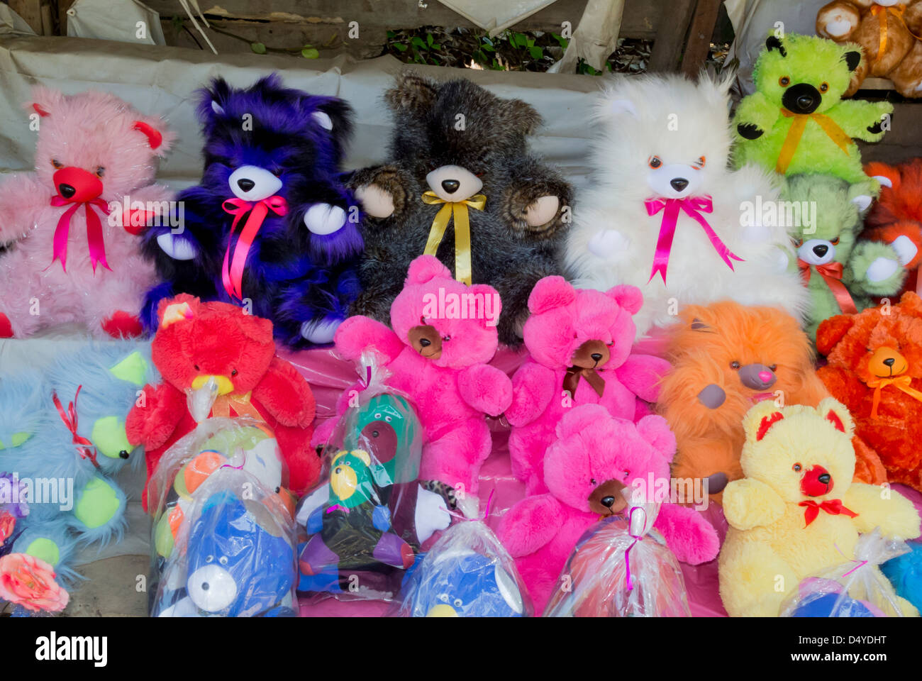 A group of colorful teddy bears Stock Photo - Alamy