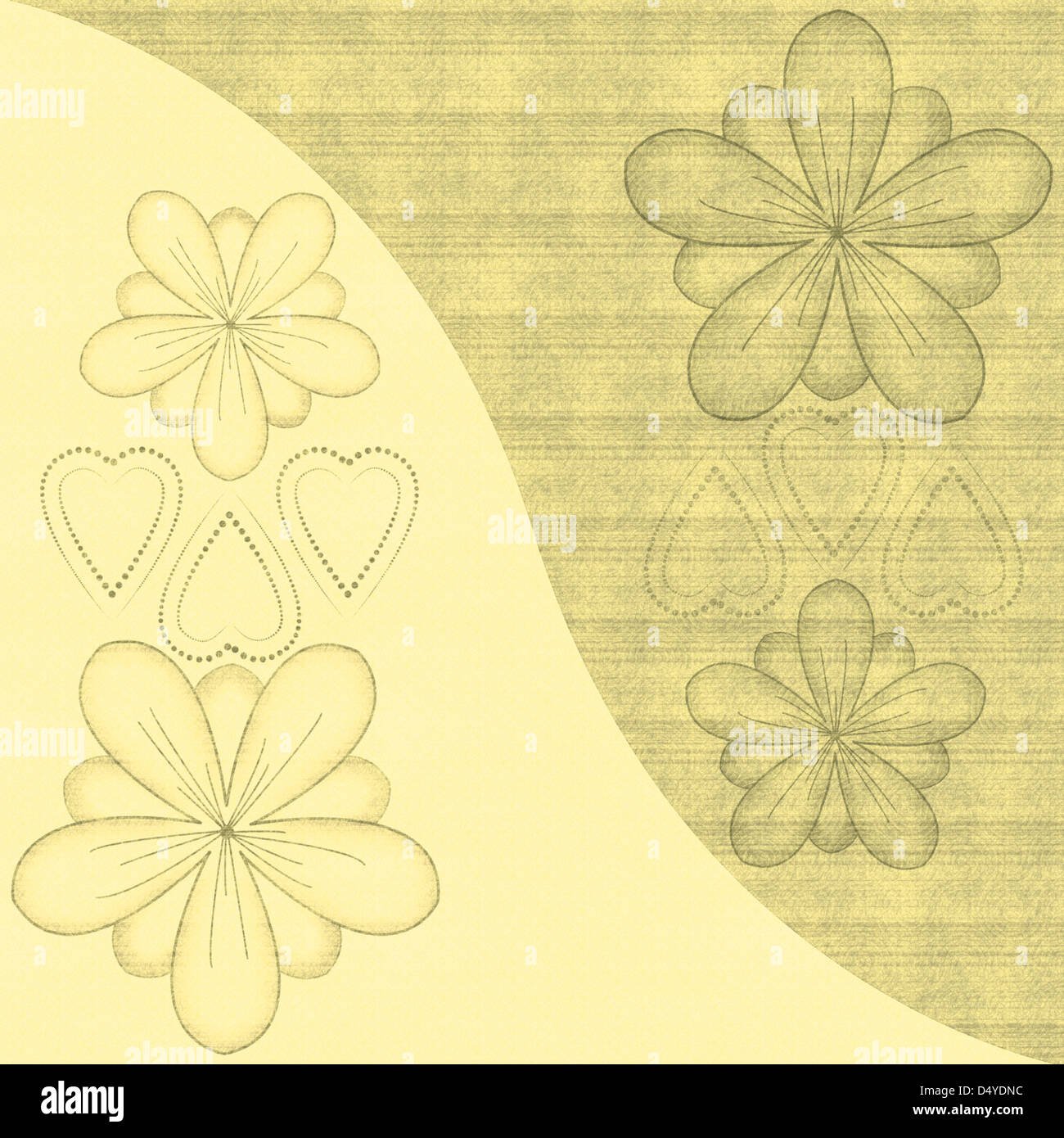 Beautiful illustrated flower design with background pattern Stock Photo ...