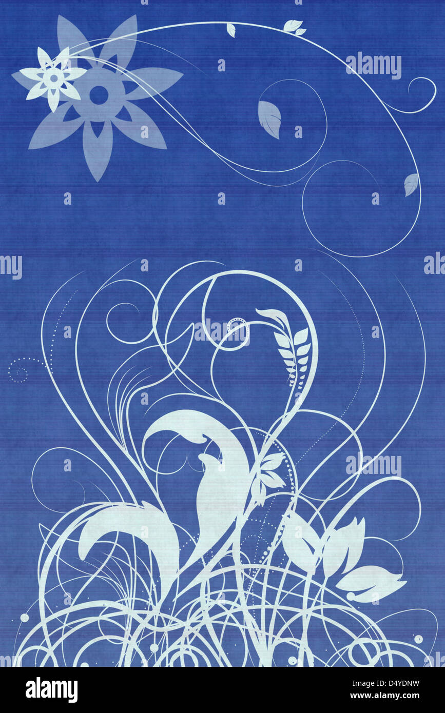 Beautiful illustrated flower design with background pattern Stock Photo ...