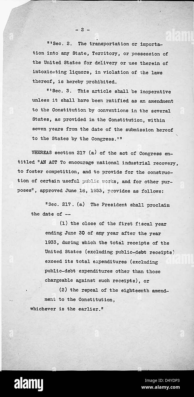 Repeal prohibition todays document u s national archives december nara ...