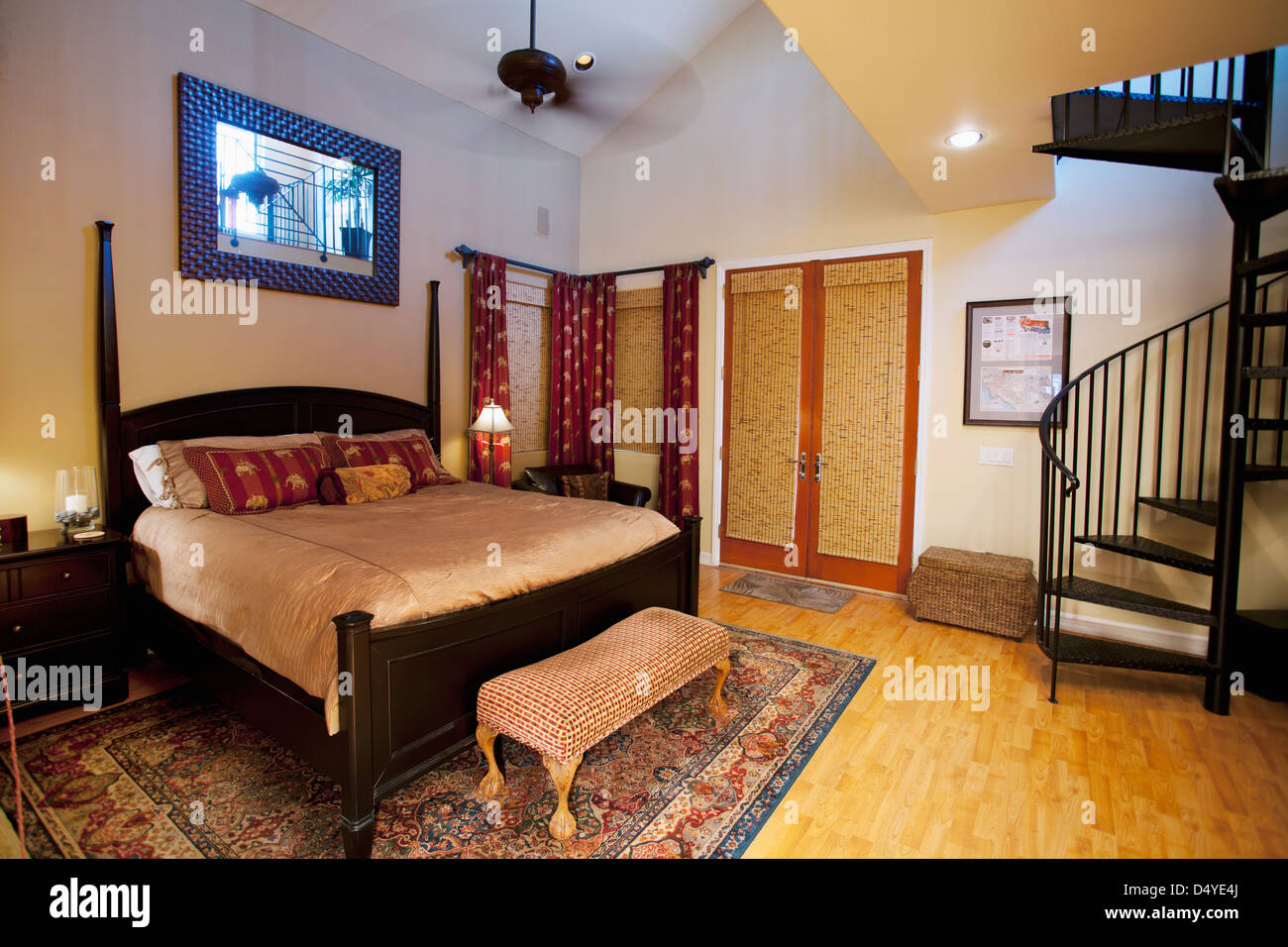 Middle class home interior bedroom hi-res stock photography and images ...