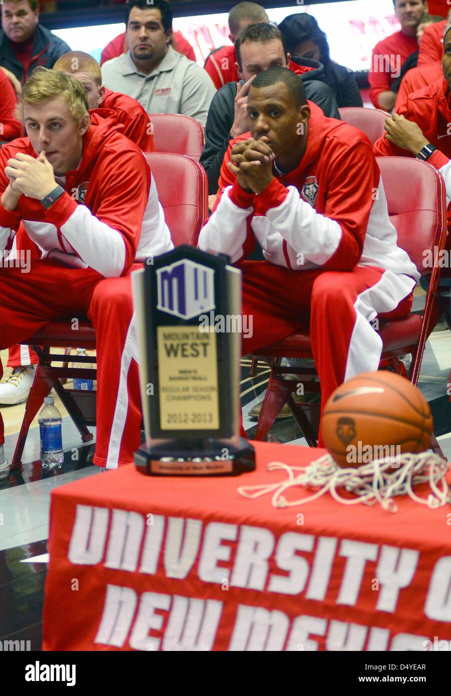 March 17, 2013 - Albuquerque, NM, U.S. - 031713 .UNM players Hugh ...