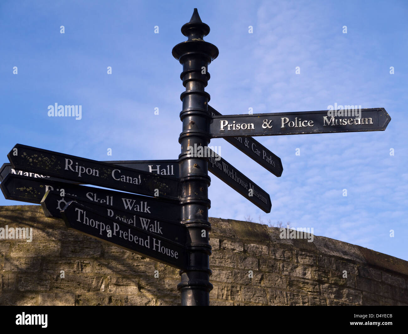Signs in City of Ripon North Yorkshire England Stock Photo - Alamy