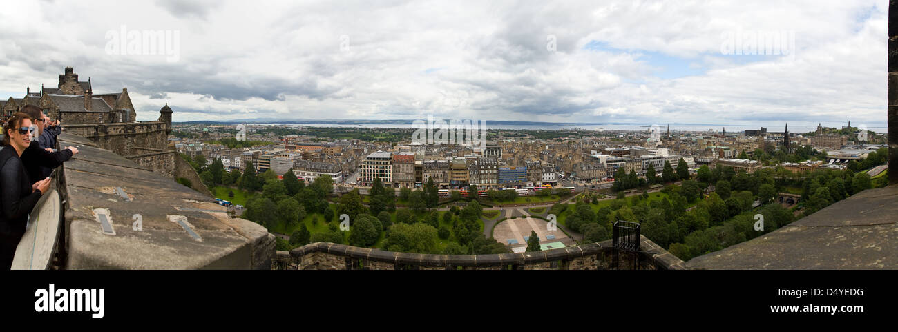 Edinburgh, United Kingdom, View from Edinburgh Castle to the Old Town ...
