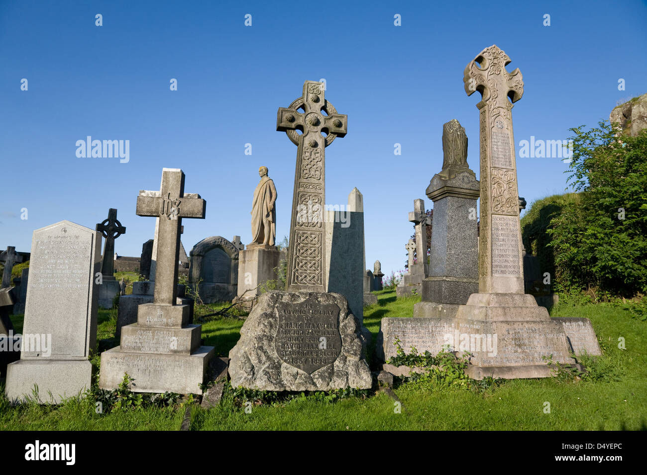 Stirling, United Kingdom, the medieval cemetery before Stirling Castle ...