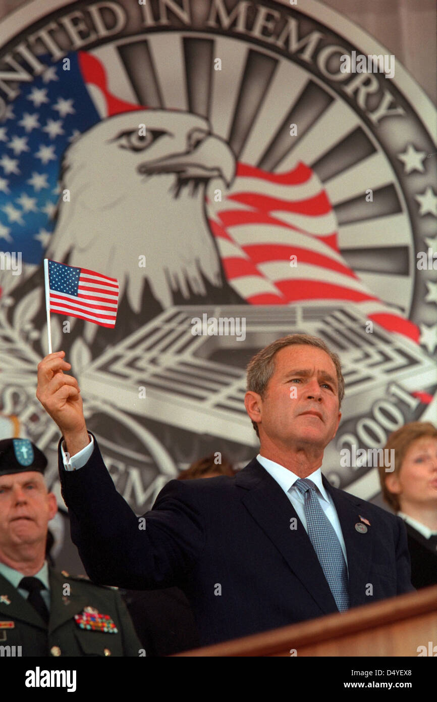 On October 11, 2001, President George W. Bush holds a small American ...