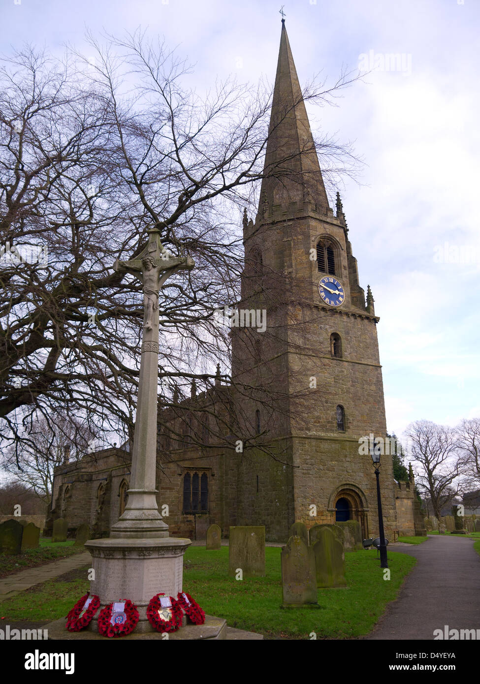 The Parish Church of St Mary the Virgin in Masham Yorkshire Stock Photo ...
