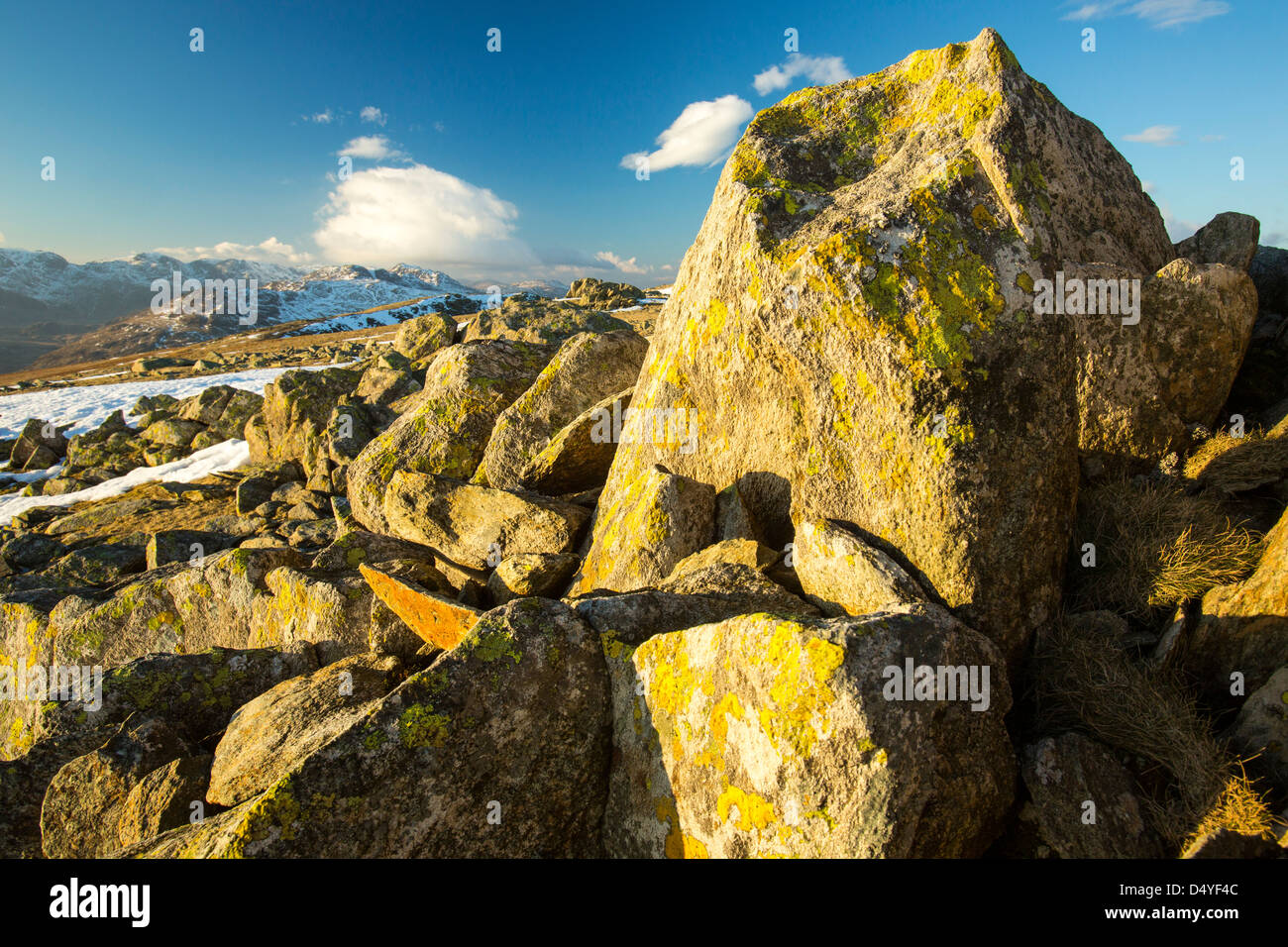 Swirl Howe in the Lake District with Coniston old man and Dow crag ...