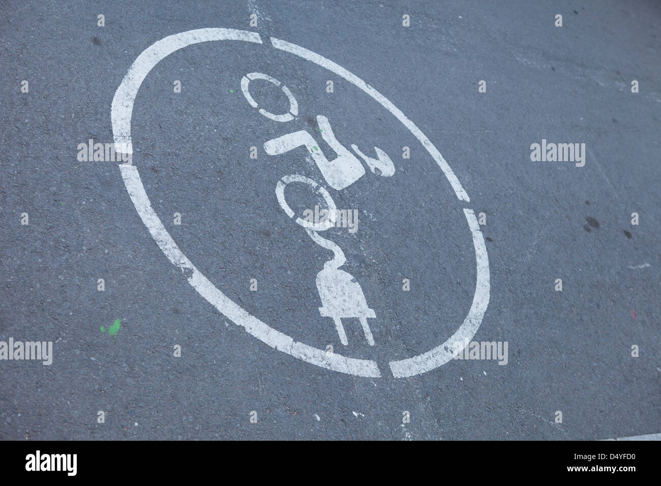 Electric cycle and bike charging points, Barcelona, Spain Stock Photo ...