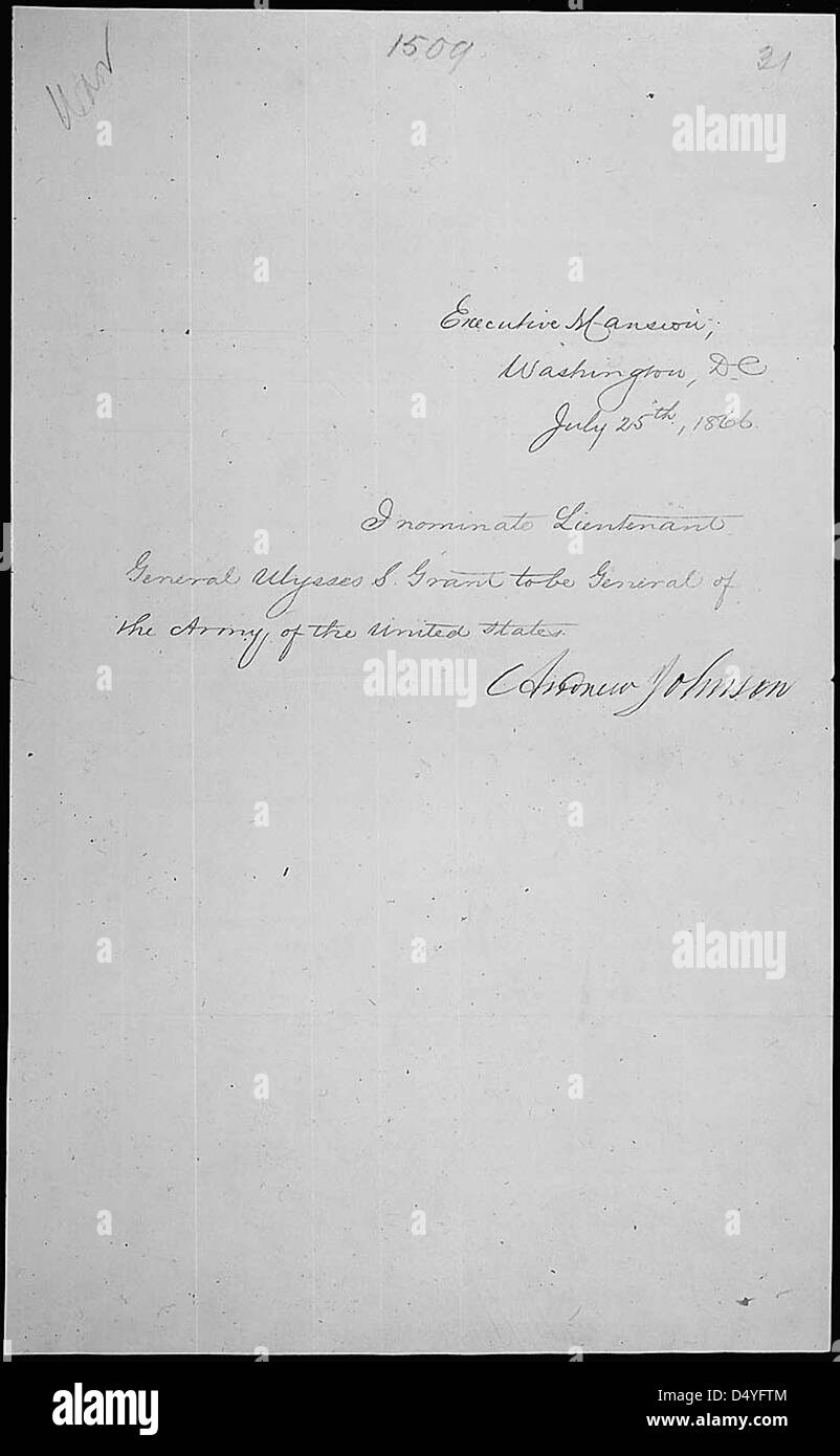 1866 Andrew Johnson High Resolution Stock Photography and Images - Alamy