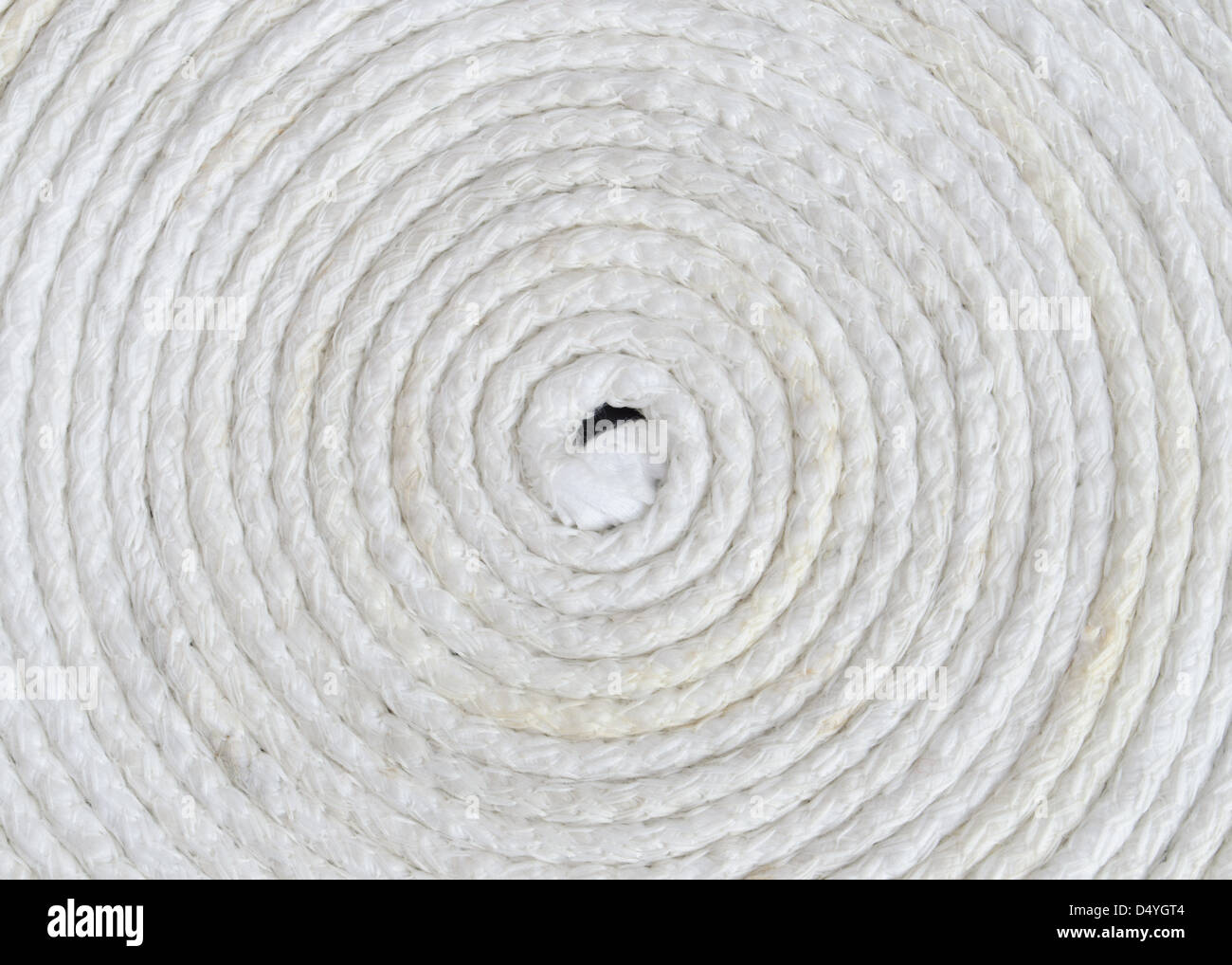 white rope coiled into a circle Stock Photo - Alamy