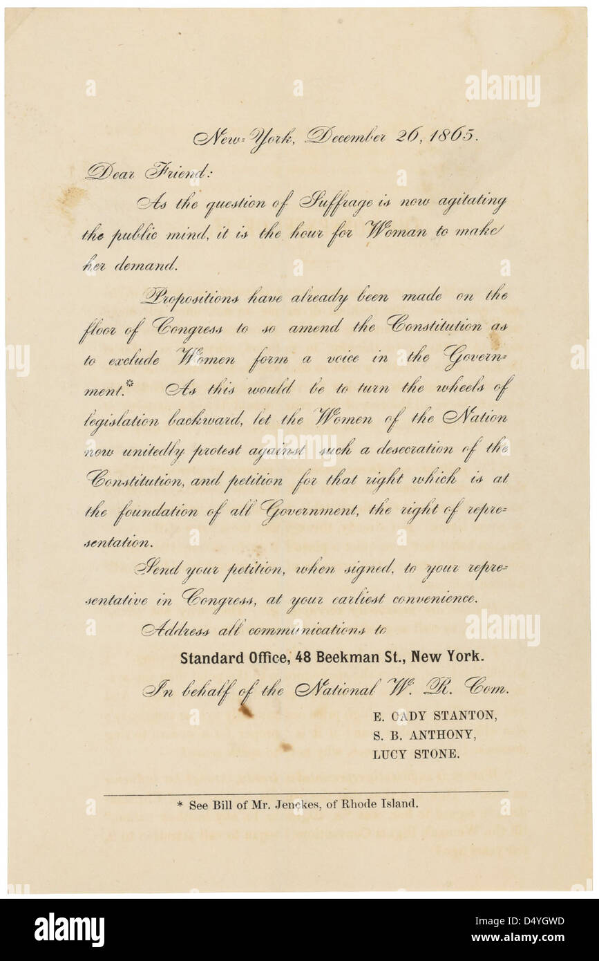 This letter, dated December 26, 1865, was written by prominent ...