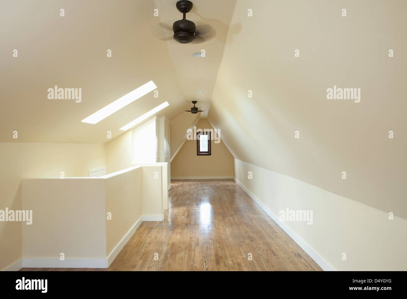 Empty attic bedroom in home, Pasadena, California, USA Stock Photo - Alamy