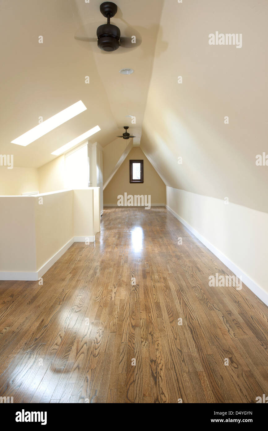 Empty attic bedroom, Pasadena, California, USA Stock Photo - Alamy