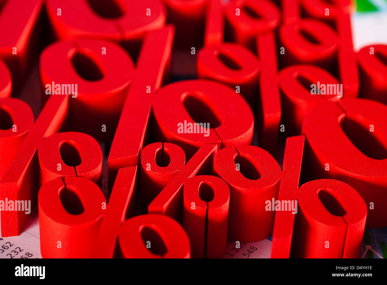 Red percentage symbols Stock Photo - Alamy