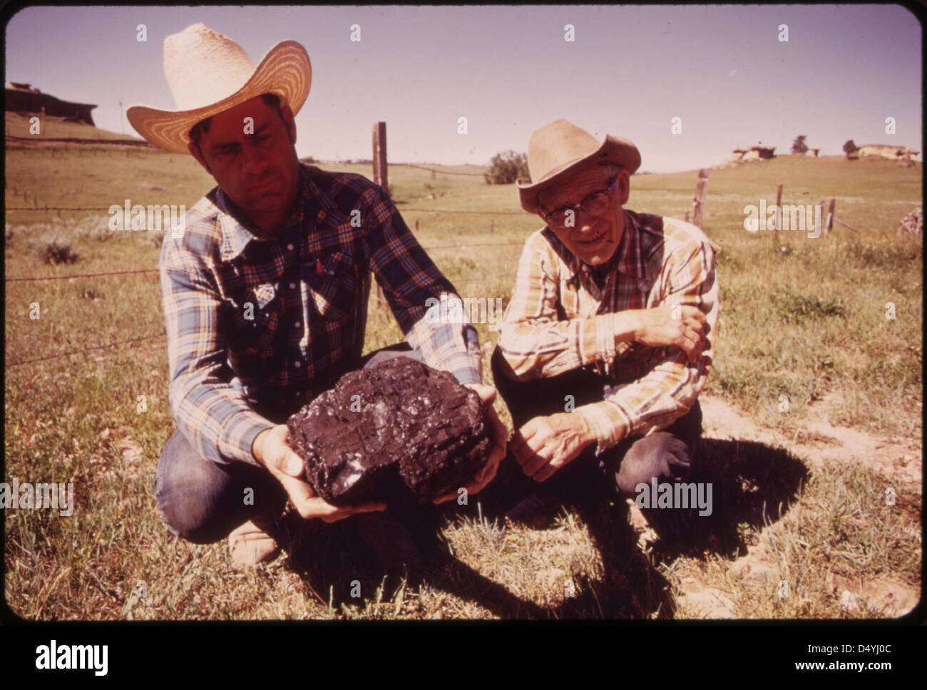 A photograph from June 1973 showing John Redding holding a piece of sub ...
