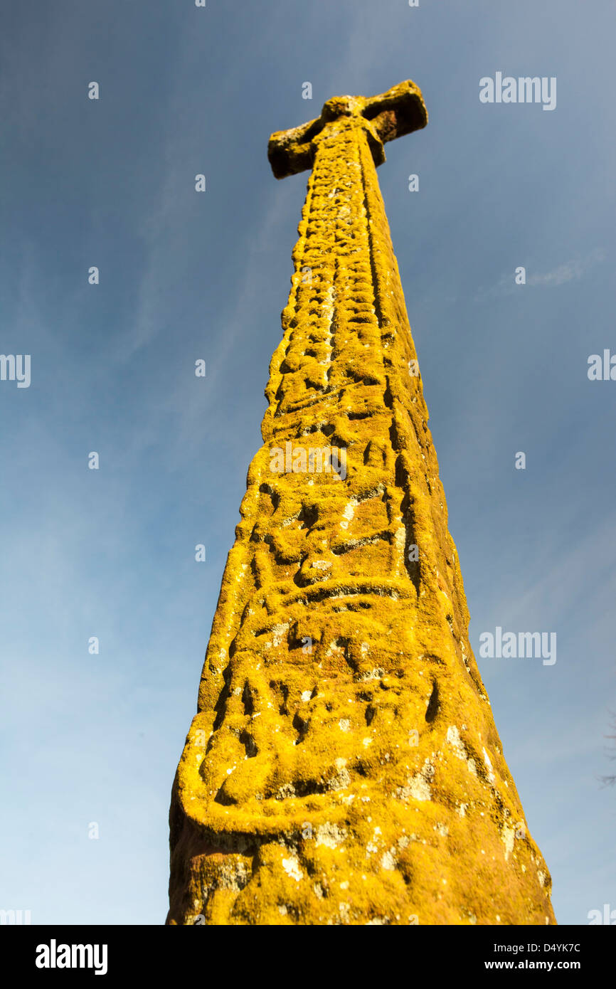 An ancient Angle Saxon cross depicting norse Mythology in Gosforth ...