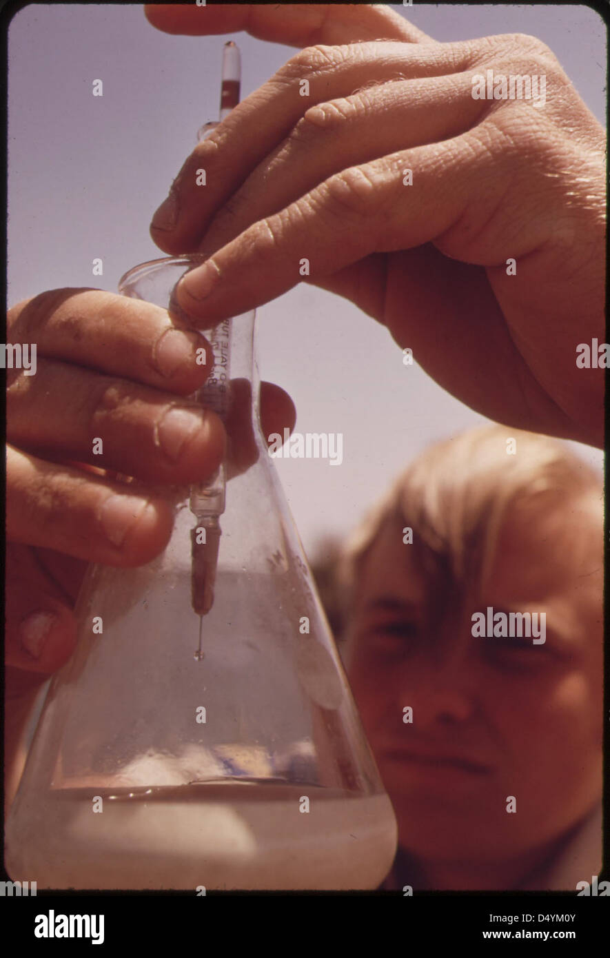 A photograph from May 1972 showing a California fish and game biologist ...