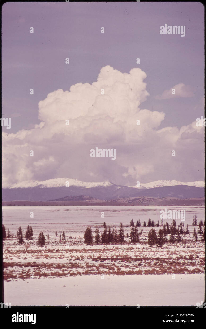 Thunderclouds over a grassy plateau in May 1972, captured by Boyd ...