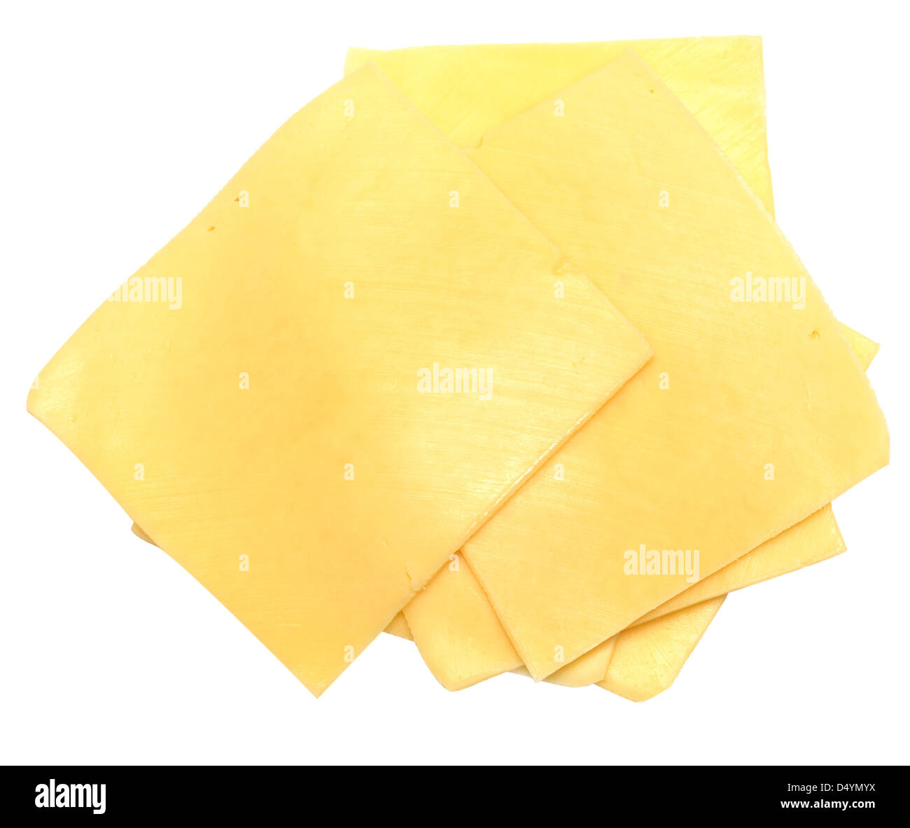 cheese slices isolated on white Stock Photo - Alamy