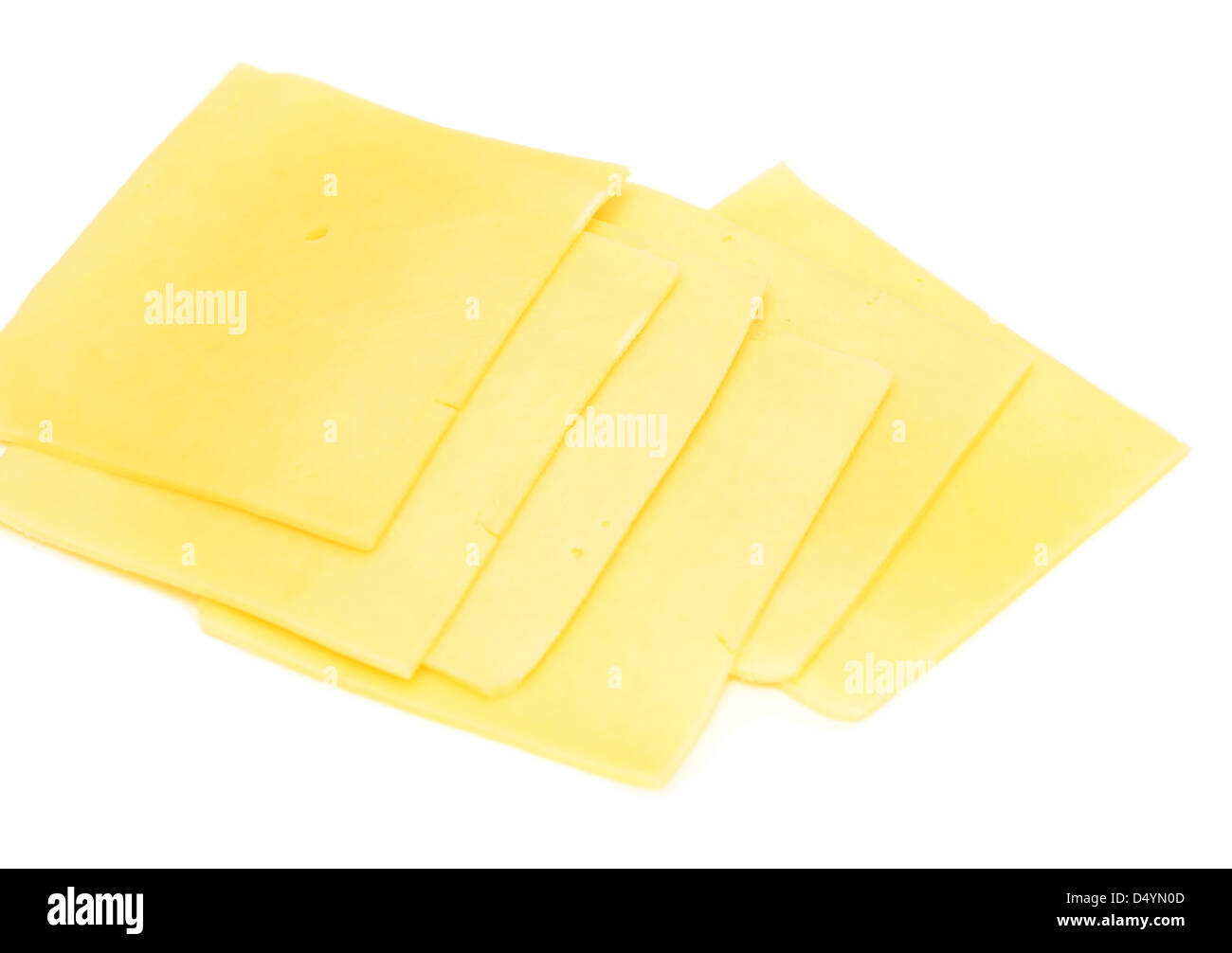 cheese slices isolated on white Stock Photo - Alamy