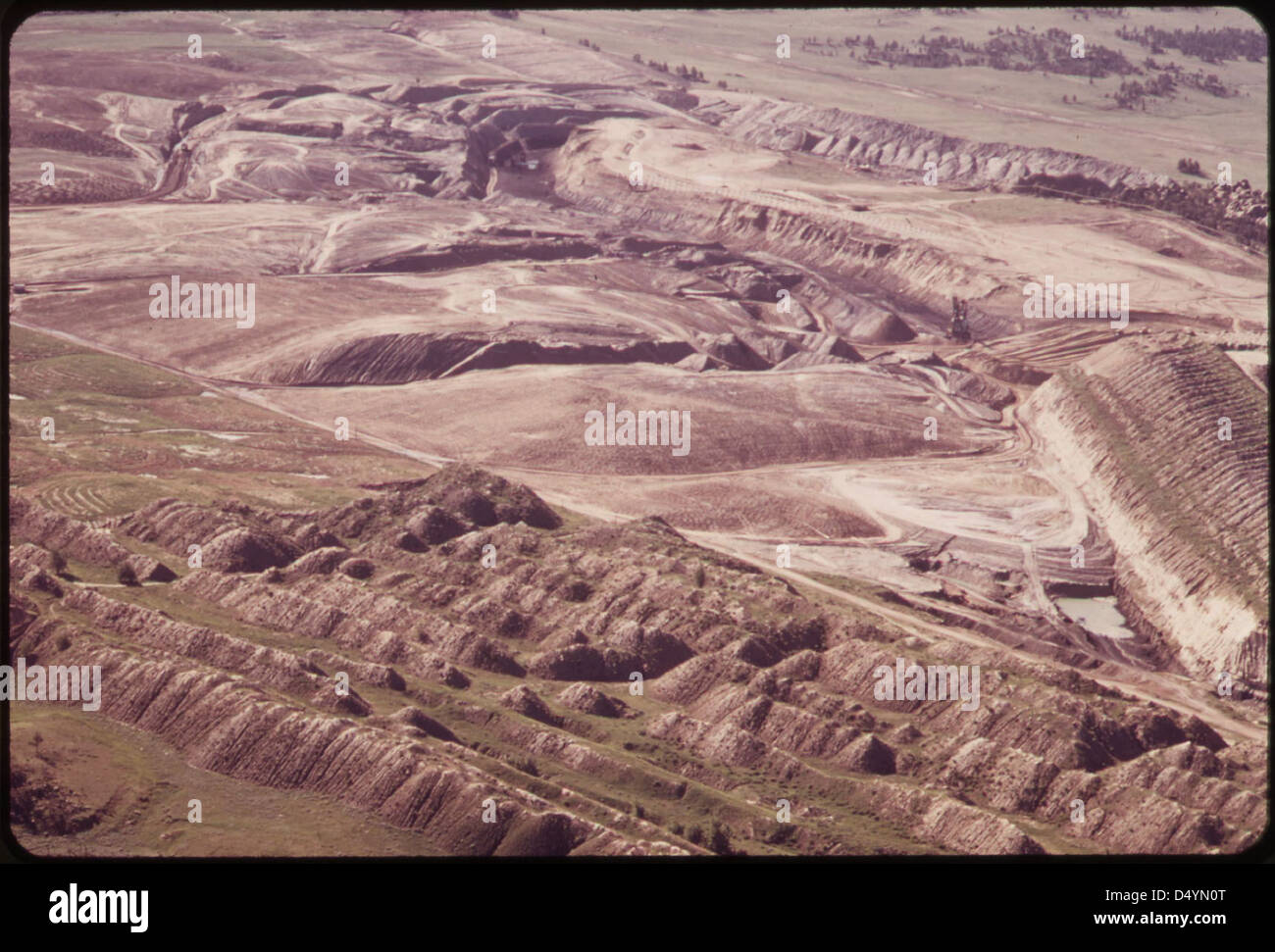 A 1973 photograph by Boyd Norton of the Western Energy strip mine and ...