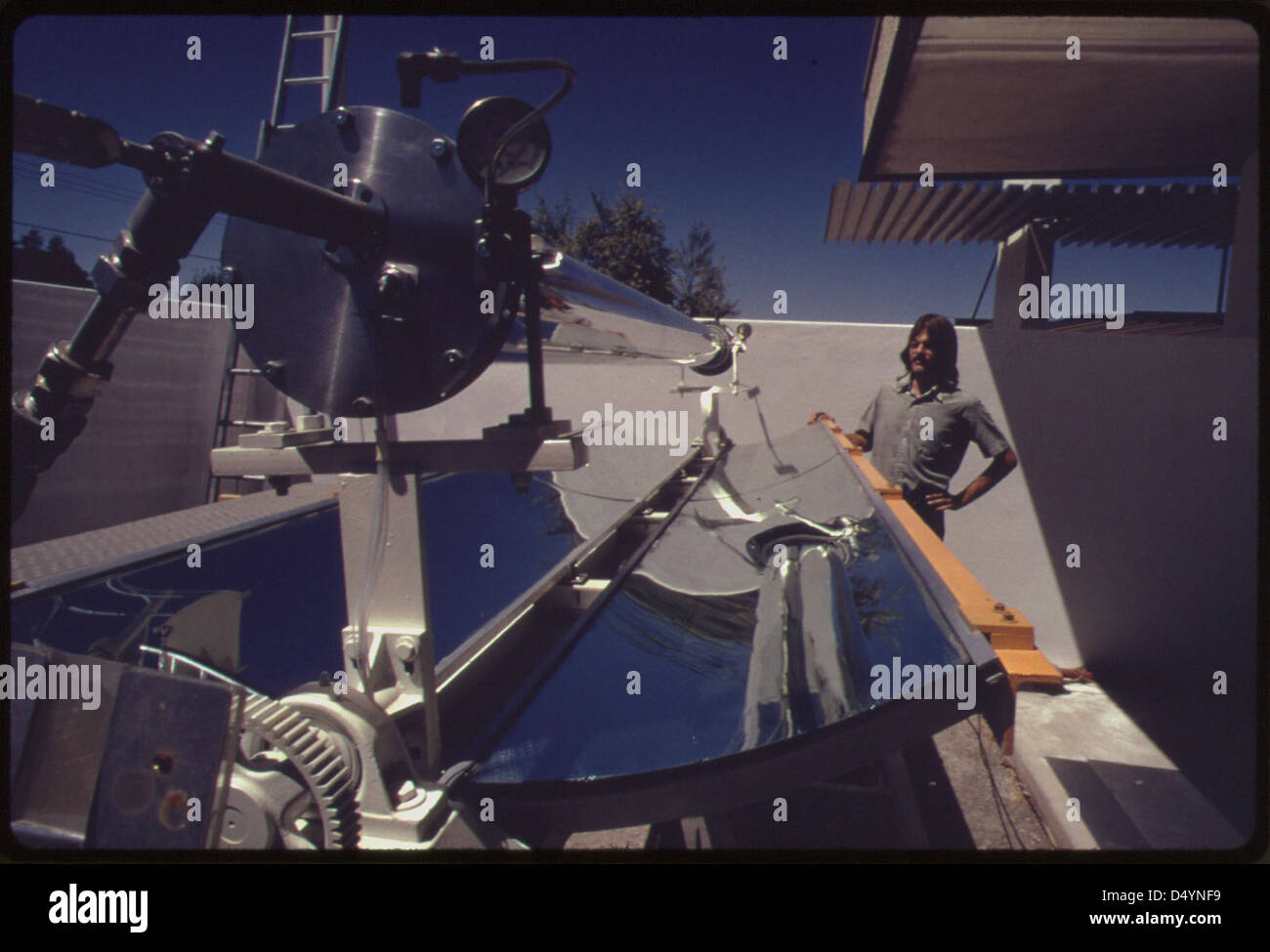 A prototype of a linear parabolic reflector designed to collect solar ...