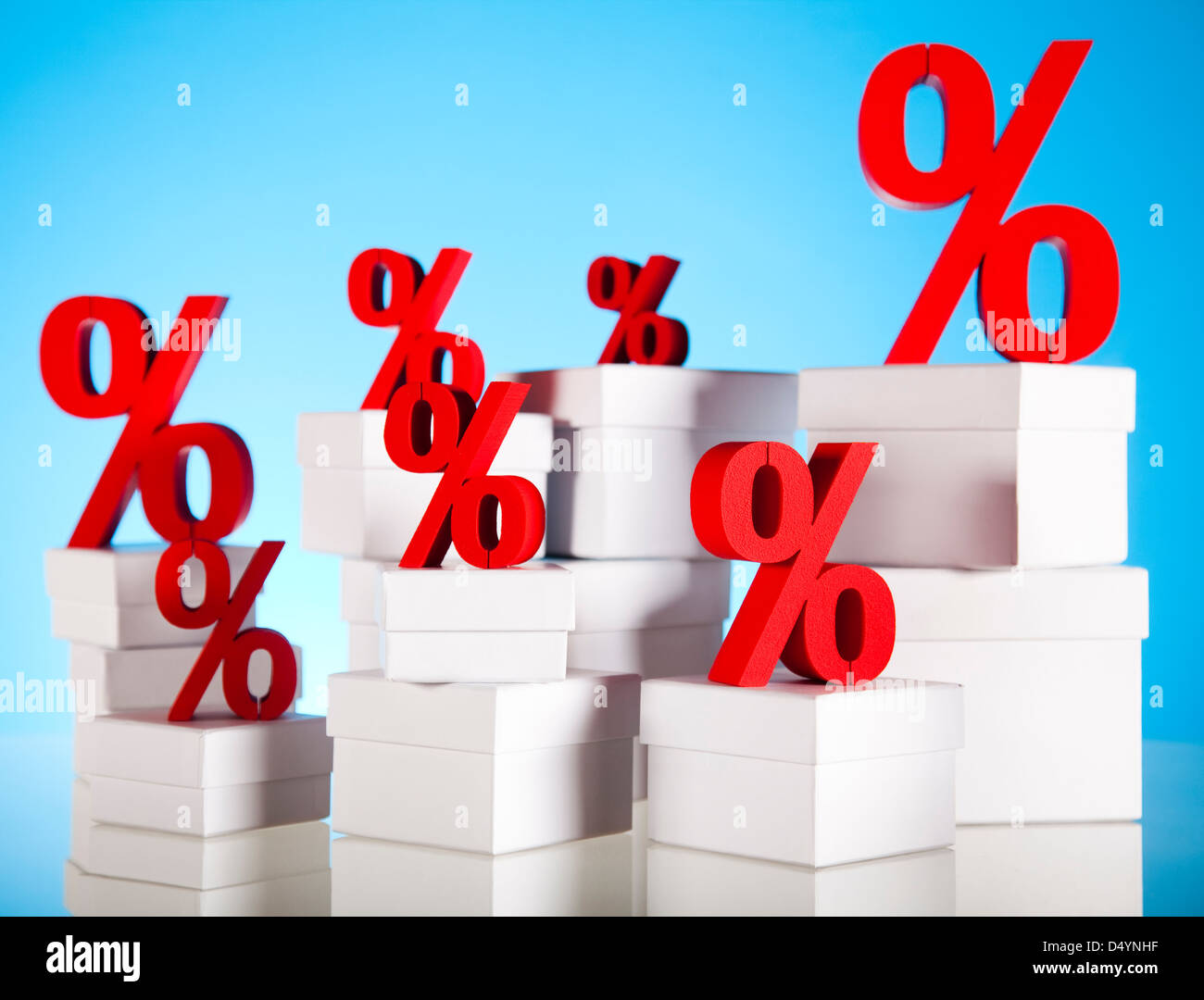 Red percentage symbols Stock Photo - Alamy