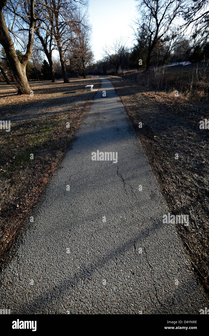 Exercise path in suburban area Stock Photo - Alamy